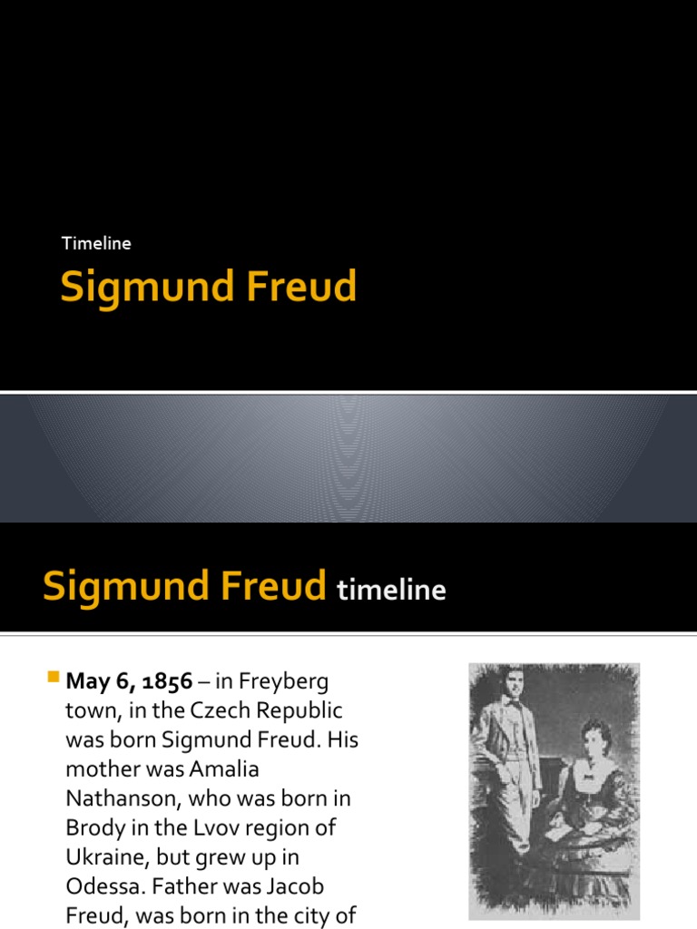 Sigmund Freud Timeline, Biography