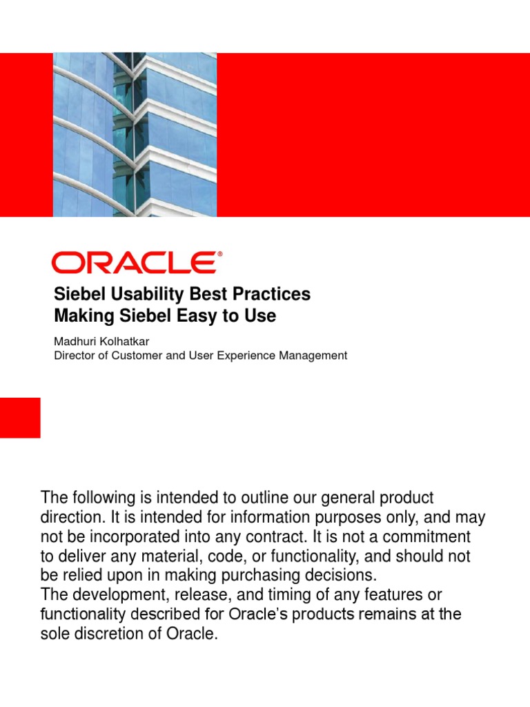 Siebel Usability Best Practice Pdf Pdf Usability Business Intelligence