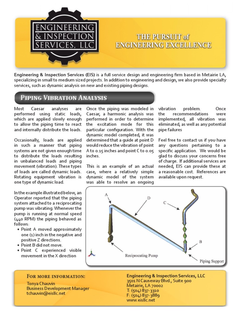 Piping Vibration Analysis | PDF | Pump | Engineering