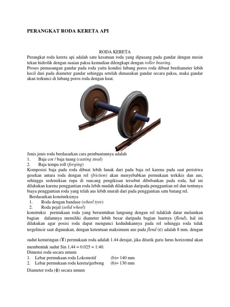 Perangkat Roda Kereta API | PDF