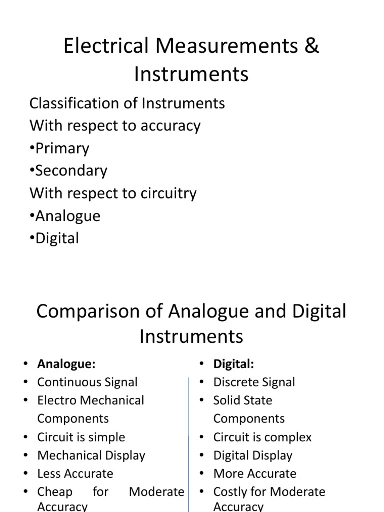 Electrical Measurement Instruments Overview | PDF | Kilowatt Hour ...