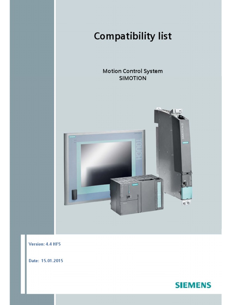 Compatibility Simotion v4405 | PDF | Operating System Families | Computing Platforms
