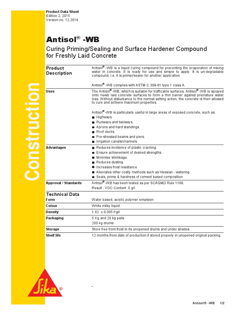 Antisol - WB PDF | PDF | Concrete | Building Engineering