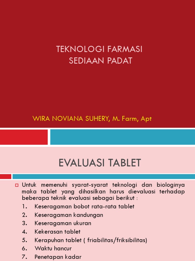 Evaluasi Tablet | PDF