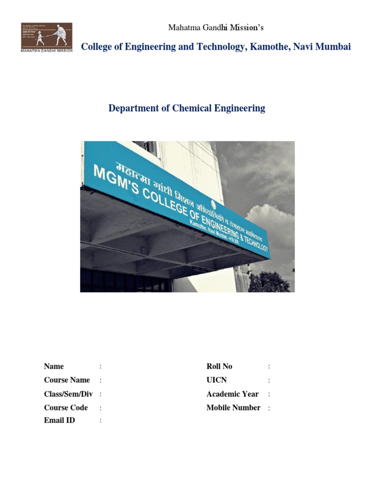 College of Engineering and Technology, Kamothe, Navi Mumbai: Mahatma Gandhi Mission's | PDF ...