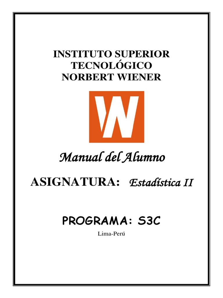 Estadistica Ii Pdf Probabilidad Estadísticas