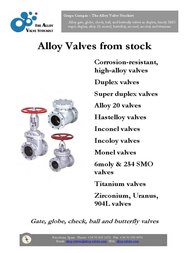 The Alloy Valve Stockist Catalogue PDF | PDF | Stainless Steel | Steel