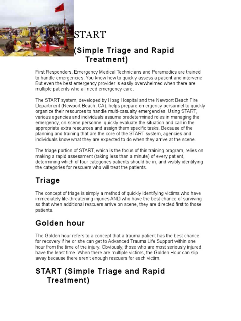 Start: (Simple Triage and Rapid Treatment) | Download Free PDF ...