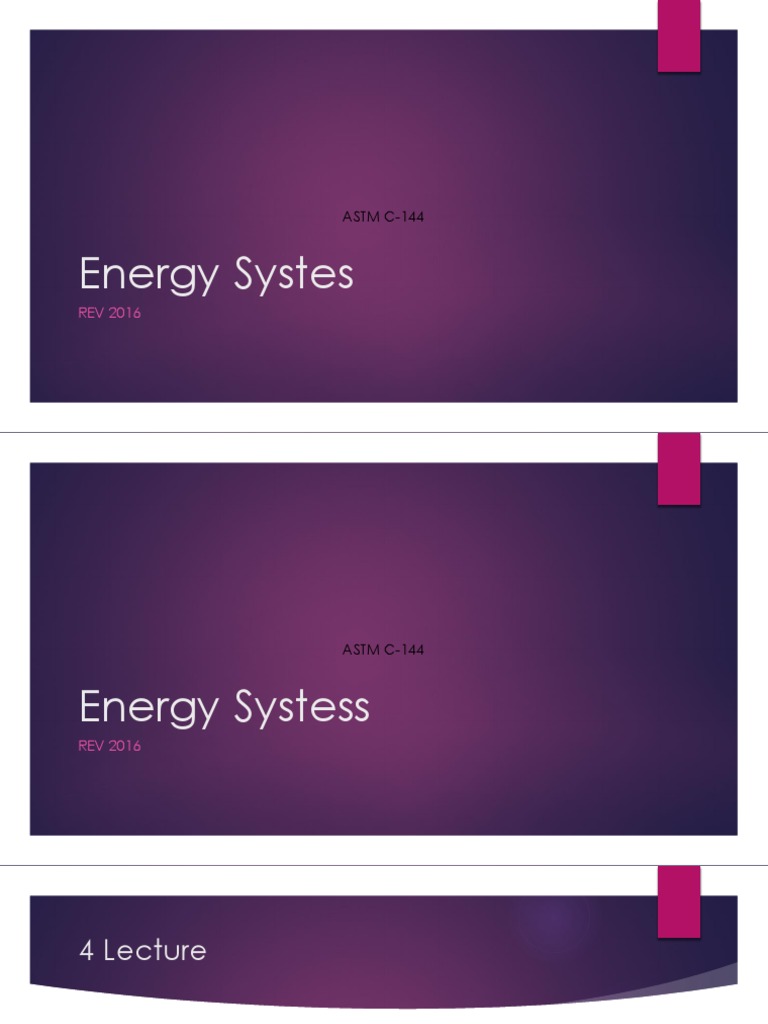 Energy Systes: ASTM C-144 | PDF