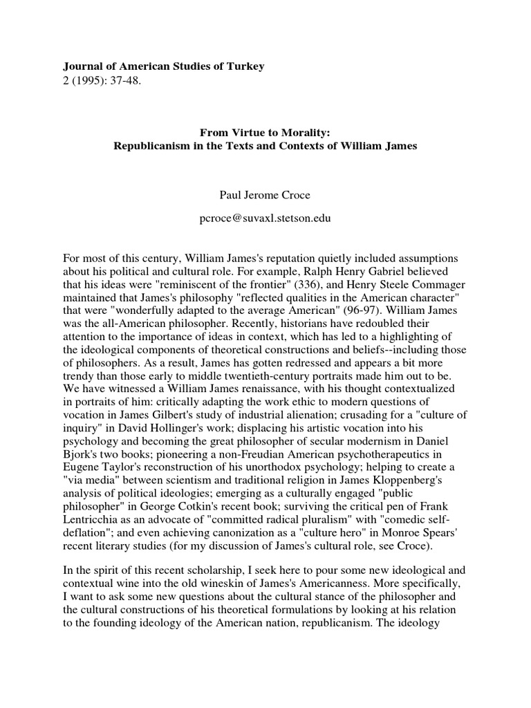 07 Croce | PDF | Republicanism | Pragmatism