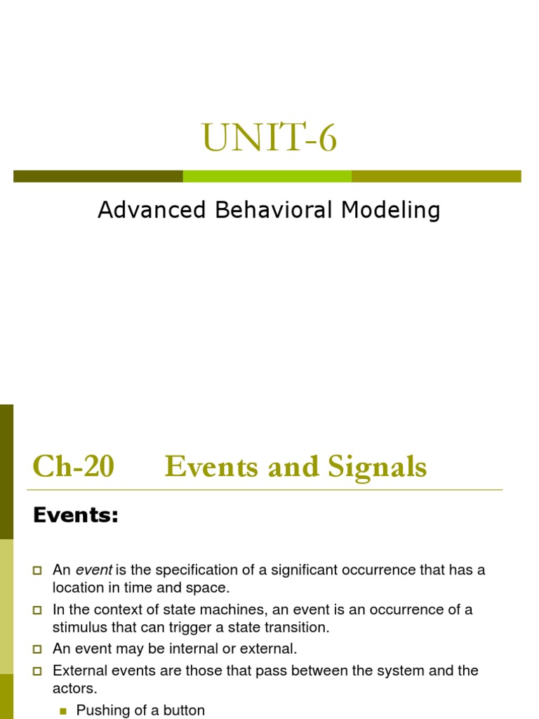 Advanced Behavioral Modeling | PDF | Class (Computer Programming) | Thread (Computing)