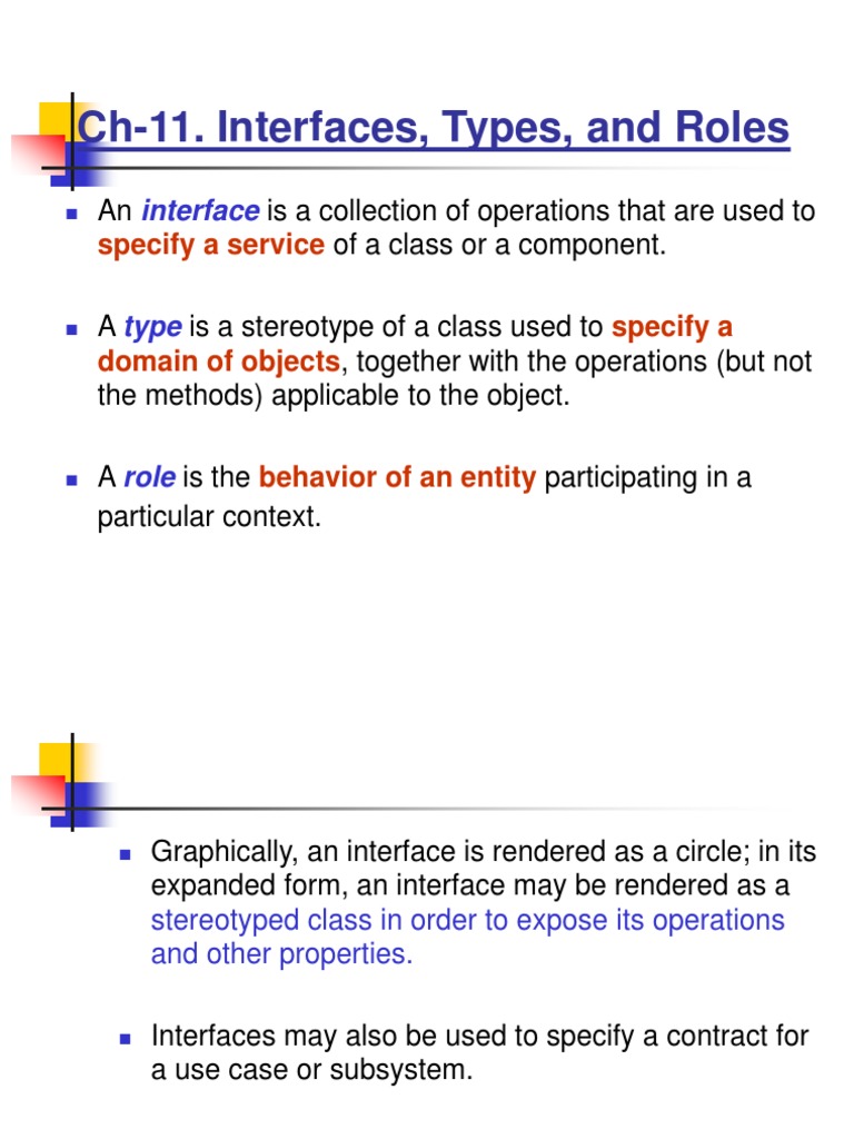 ch-11 Interfaces, Types and Roles | PDF | Interface (Computing) | Class ...