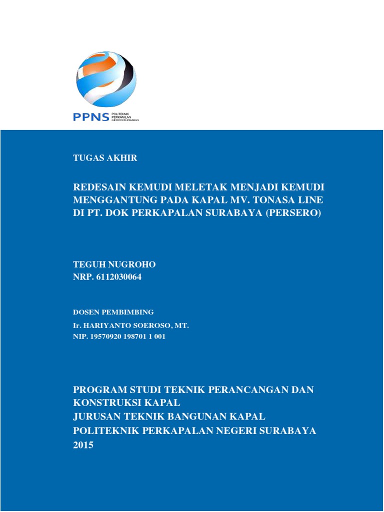 Tugas Akhir - d3 TBK, PPNS, Its | PDF