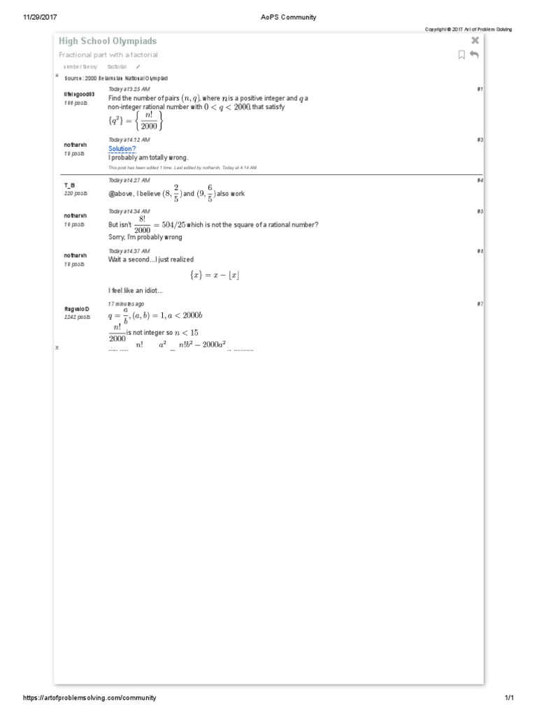 AoPS Community 6 | Download Free PDF | Rational Number | Abstract Algebra