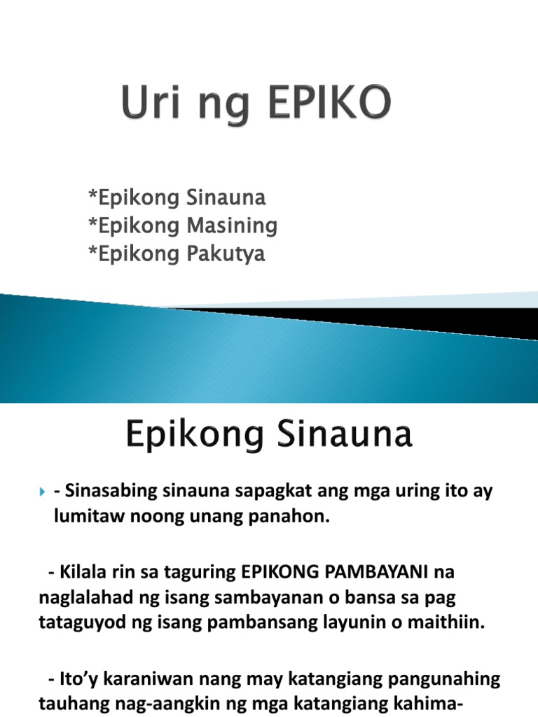 Uri Ng Epiko