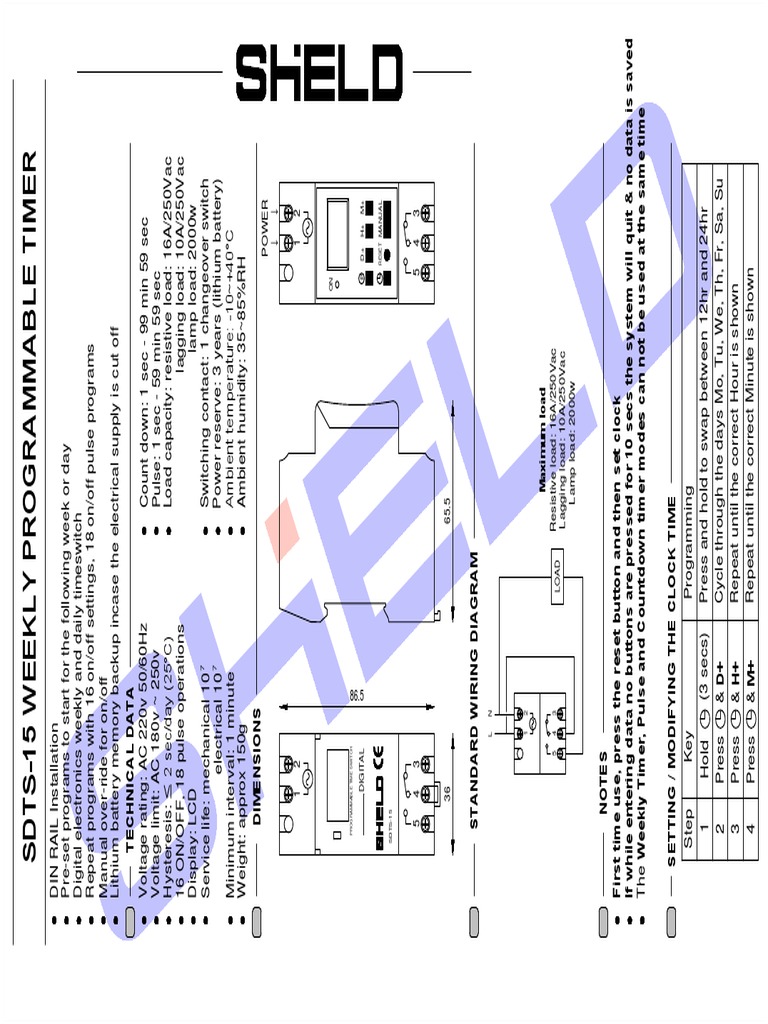 SDTS-15 Digital Timer Manual V2 | Download Free PDF | Timer | Clock