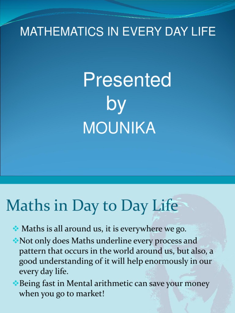 Applications of Mathematics in Daily Life | PDF