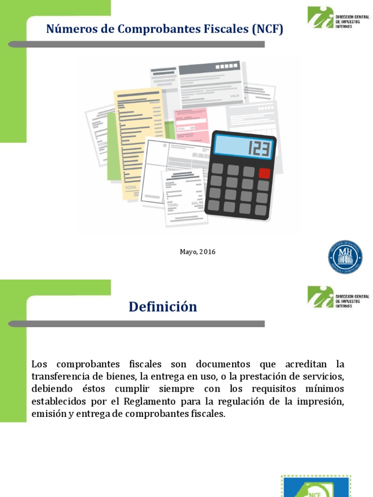 Número de Comprobantes Fiscales (NCF) | Contribuyente | Impuesto sobre ...