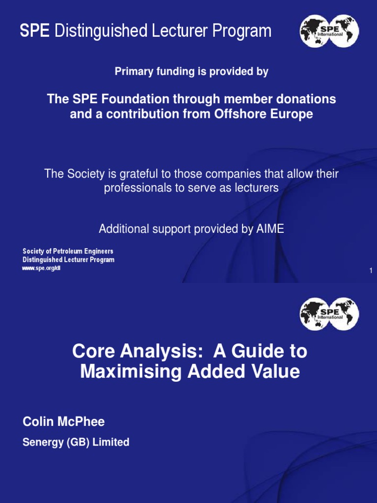 Core Analysis Presentation Final v3 Part 1 | PDF | Chemical Engineering ...