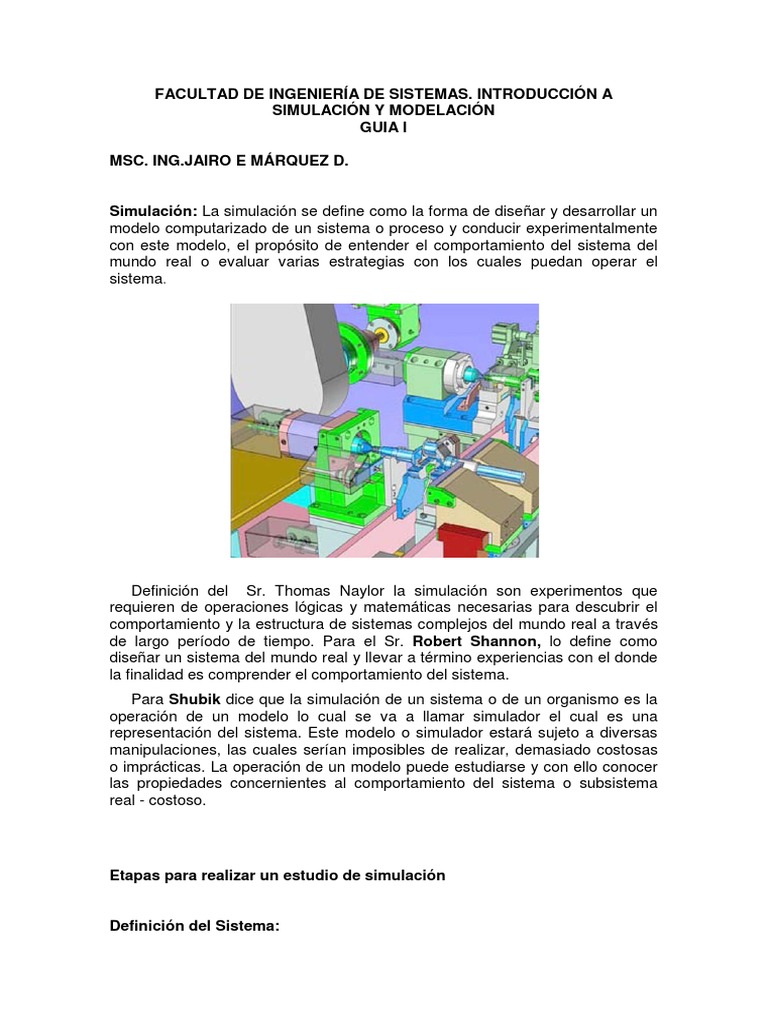 Guía de Simulación y Modelación en Ingeniería | PDF | Simulación ...