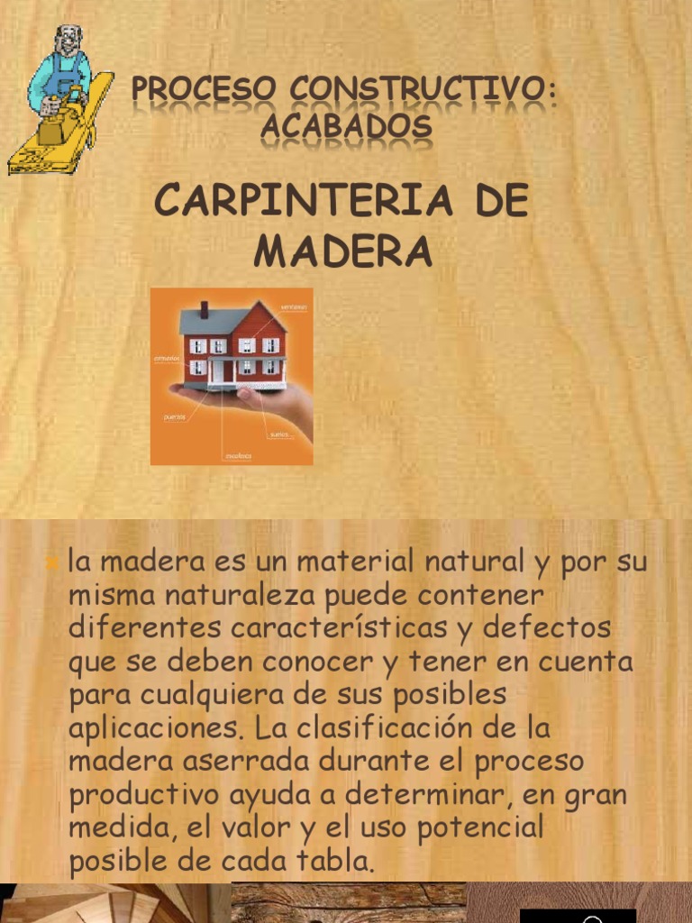Presentacion Carpinteria de Madera | PDF | Madera | Materiales