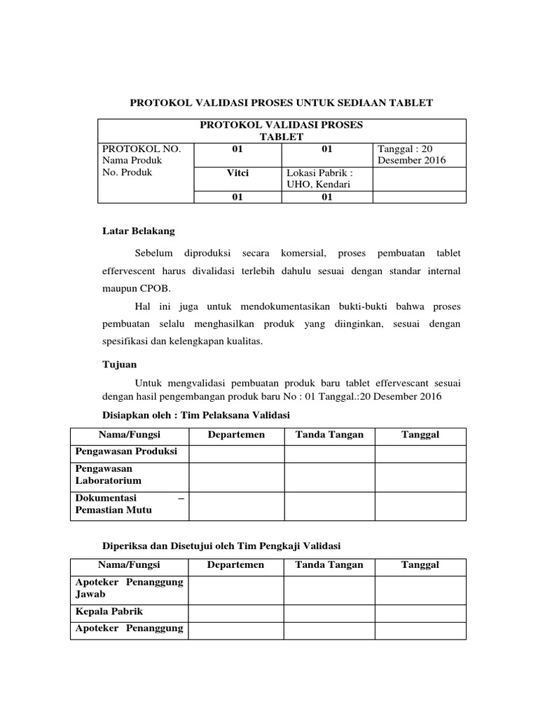 Protap Validasi | PDF