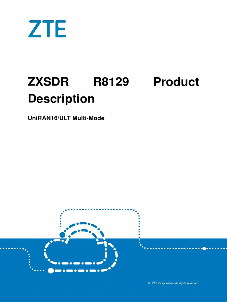 ZXSDR R8129 Product Description - UniRAN16 | PDF | Lte ...