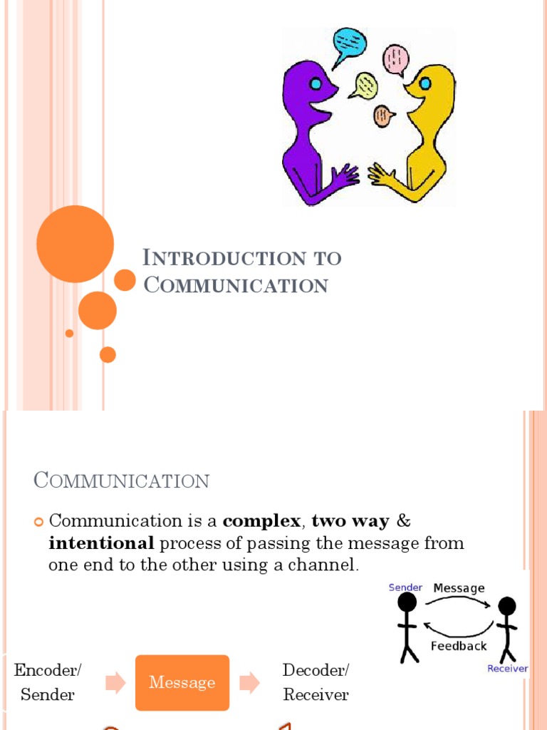 Introduction To Communication | PDF | Hearing Loss | American Sign Language