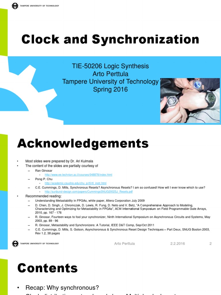 Clock and Synchronization | PDF | Central Processing Unit | Computer Hardware