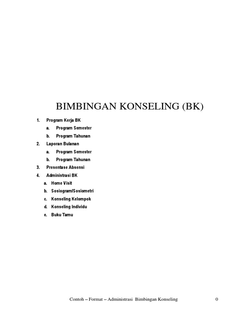 Administrasi BK | PDF