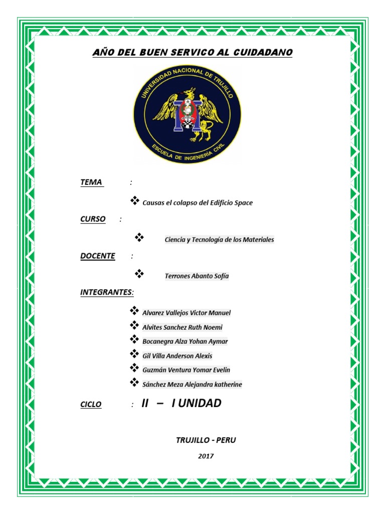 El análisis del colapso del Edificio Space: Un estudio de caso sobre ...