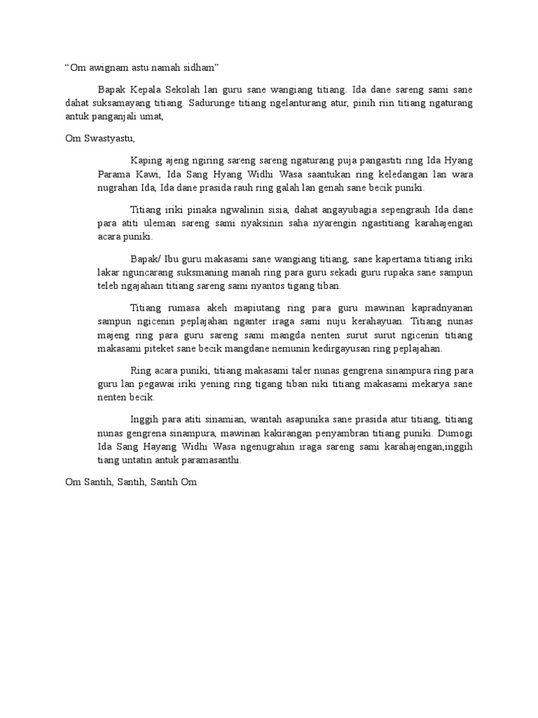 Pidato Bhs Bali | PDF