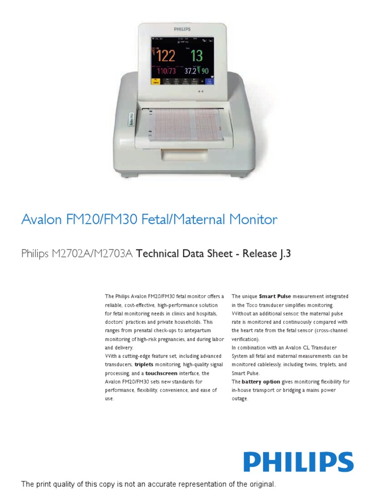 7 - Tococardiografo Marca Phillips Modelo M2740a | PDF | Monitoring ...