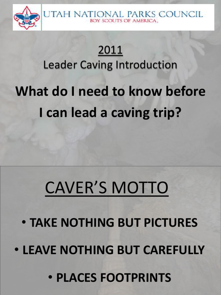 Caving Information 2011 | PDF | Boy Scouts Of America | Shoe