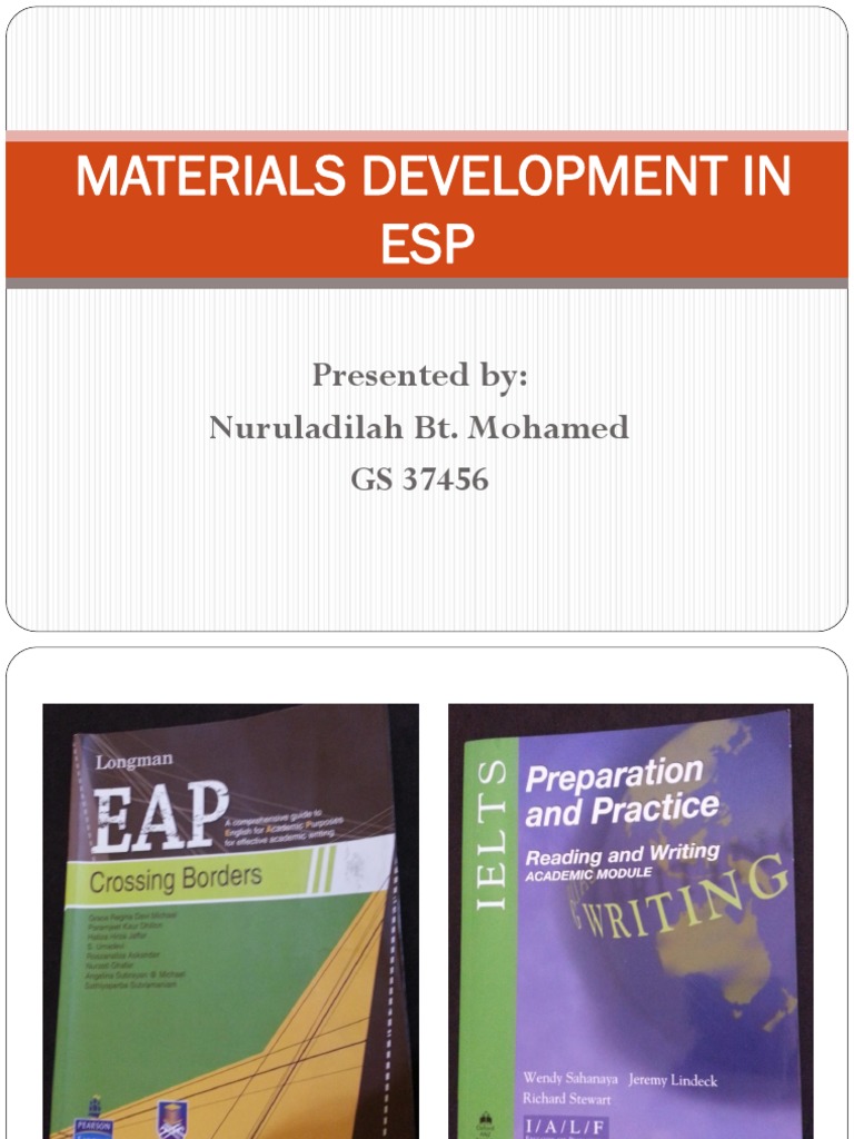 Materials Development in Esp | PDF | Reading Comprehension | Creativity