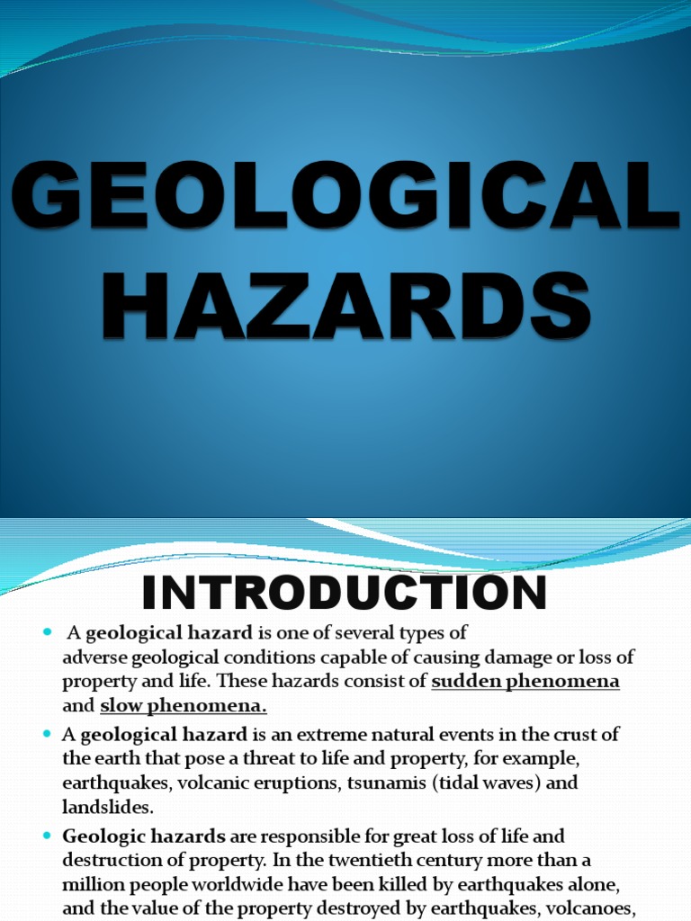 Geological Hazards | PDF | Sinkhole | Erosion