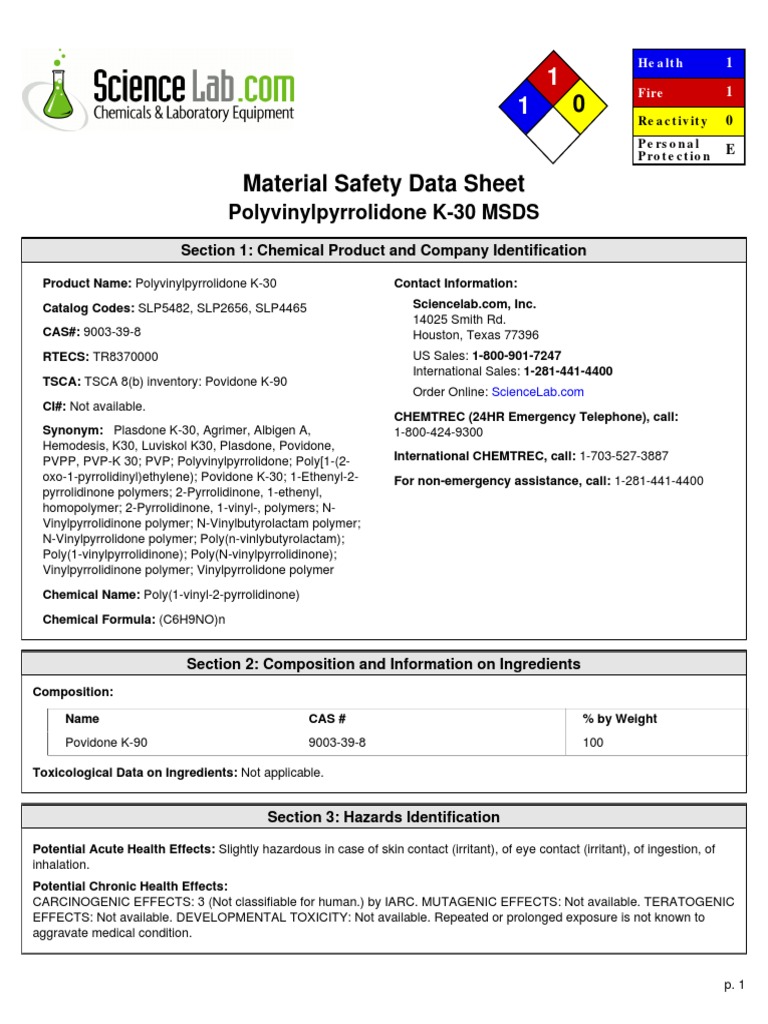 Msds | PDF | Toxicity | Water