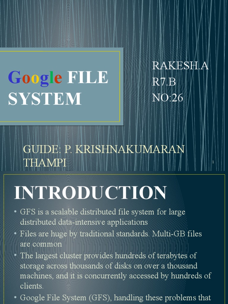 Google File System | PDF | Software Engineering | Computer Data
