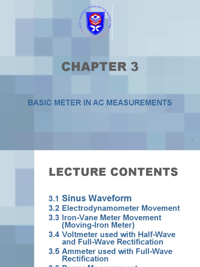 Basic Meter in Ac Measurements | PDF | Rectifier | Ac Power