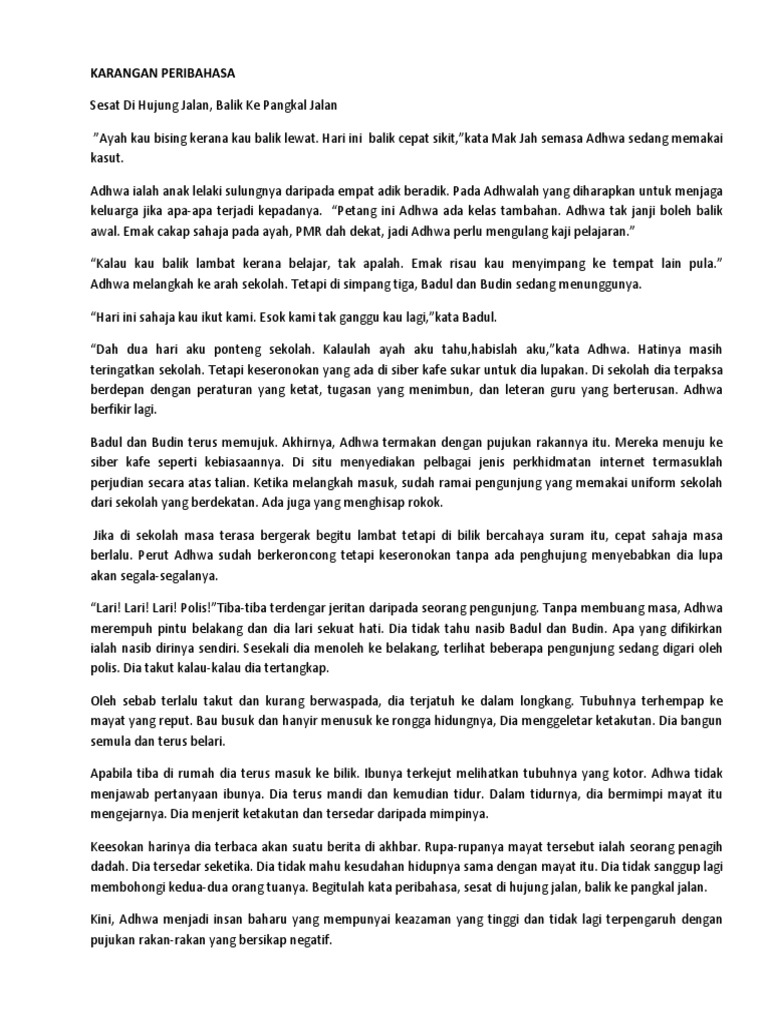 Karangan Peribahasa | PDF