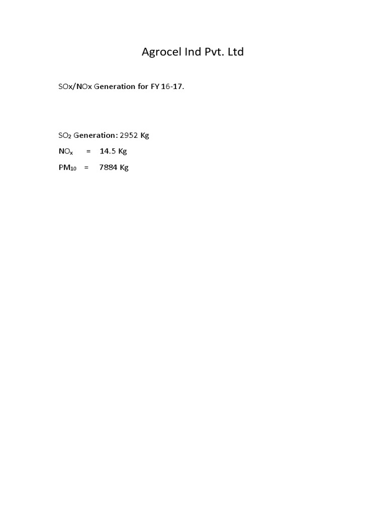SOx NOx | PDF