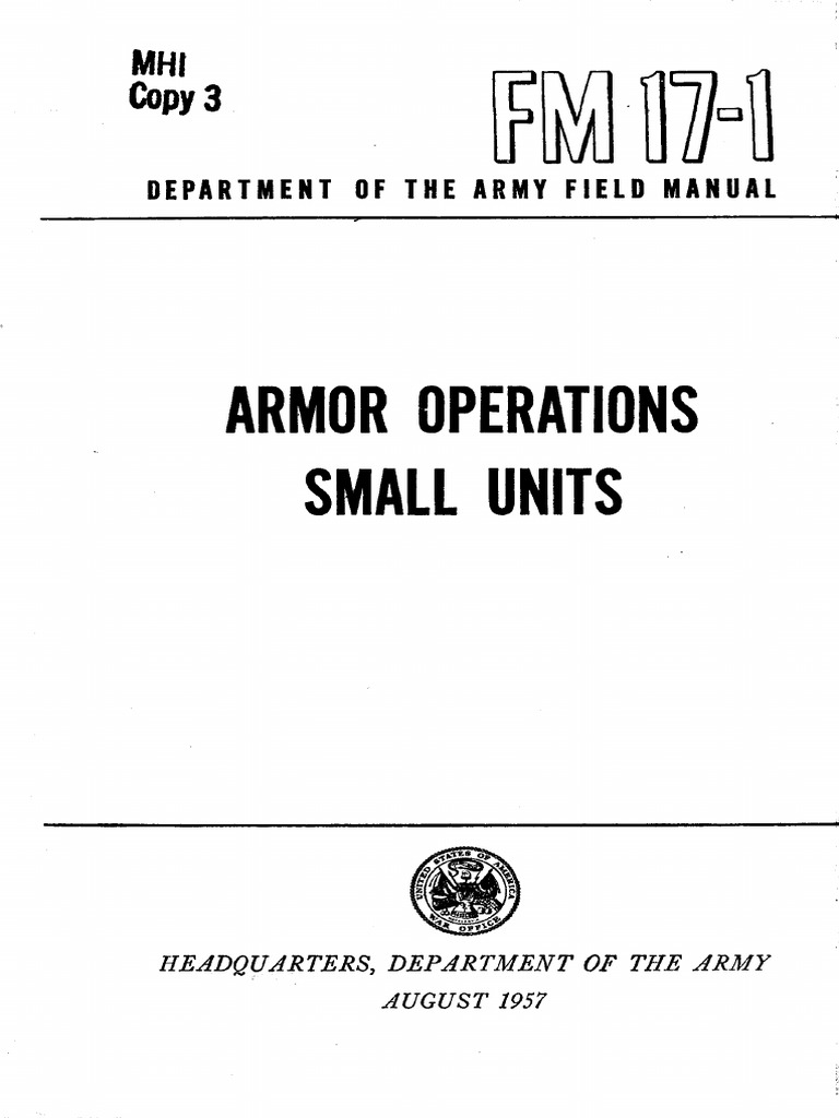FM17-1 Armor Operations Small Units | PDF | Maneuver Warfare | Battalion
