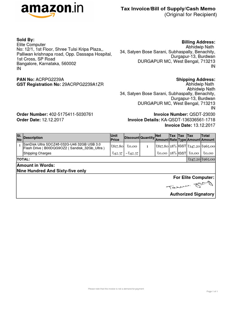 Invoice Pendrive | PDF | Invoice | Government Finances