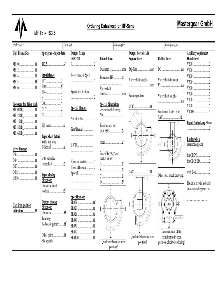 M MF Mastergear Datasheet | PDF | Manufactured Goods | Mechanical ...
