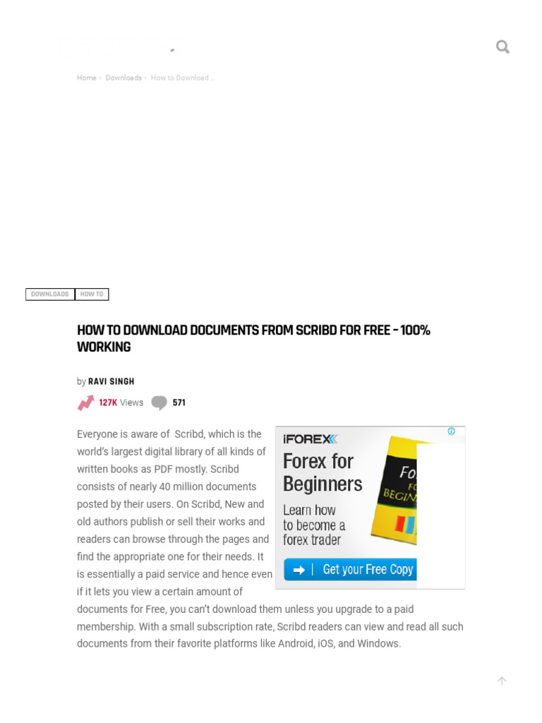 How To Download Documents From Scribd For Free - 3 Tricks | PDF | Scribd | Online Services