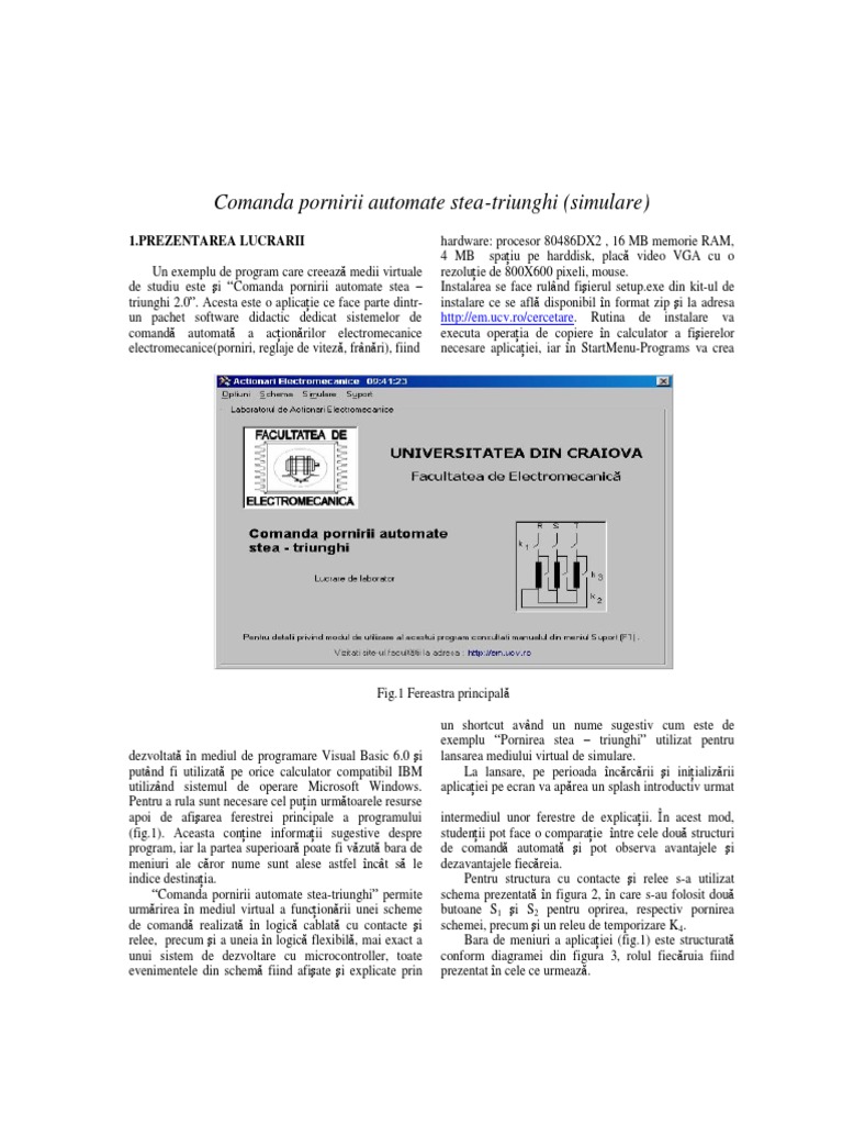 Simulare Schema Comanda Stea Triunghi | PDF