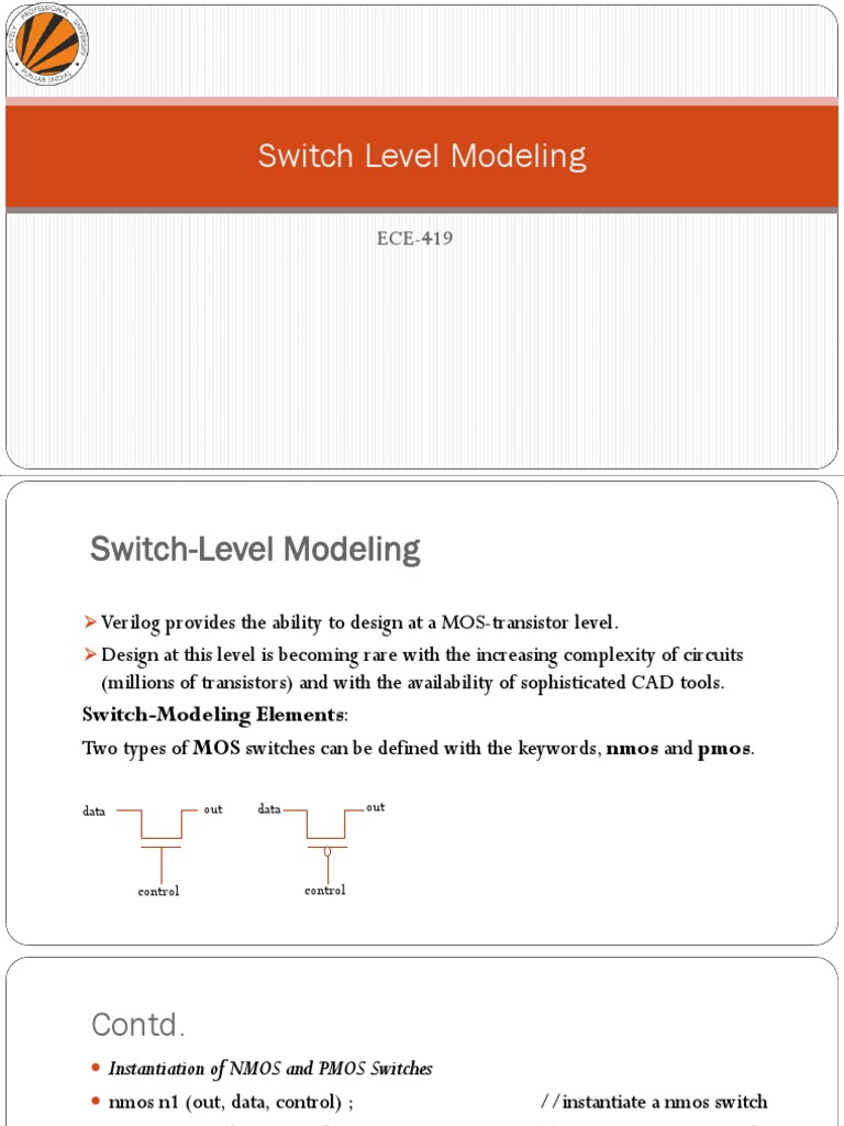 Switch Level Modeling | PDF | Cmos | Logic Gate