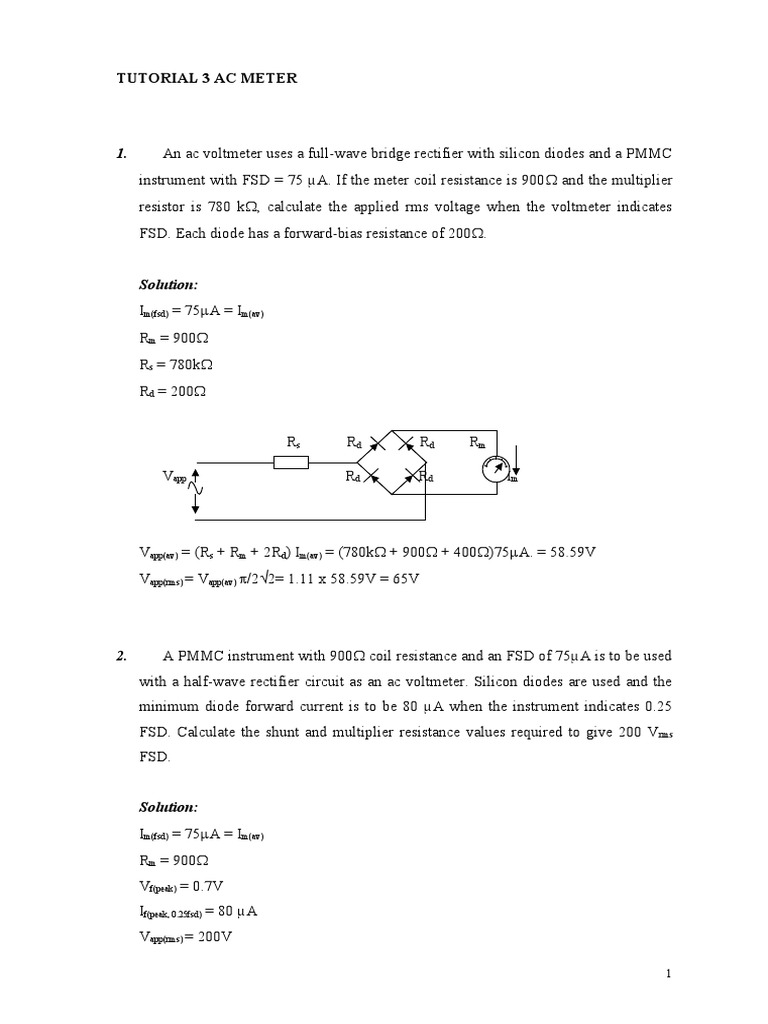 BEE2123 TUT3 - ACMeter Solution | PDF