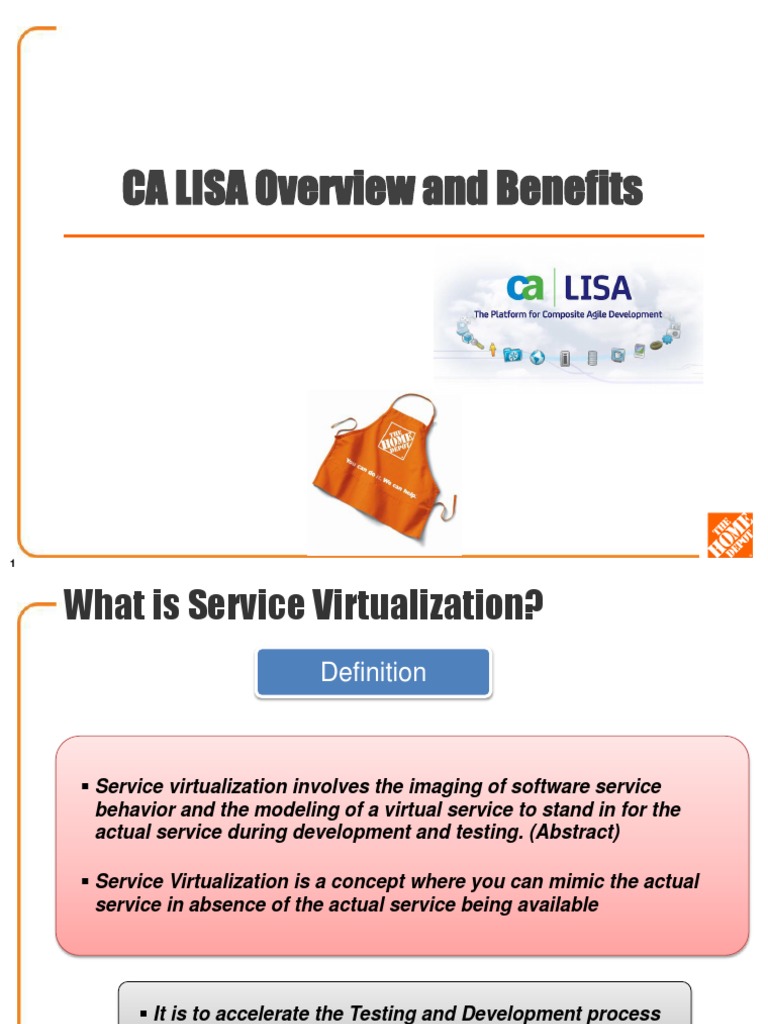 Ca Lisa Virtualization Presentation Pdf Web Service Enterprise