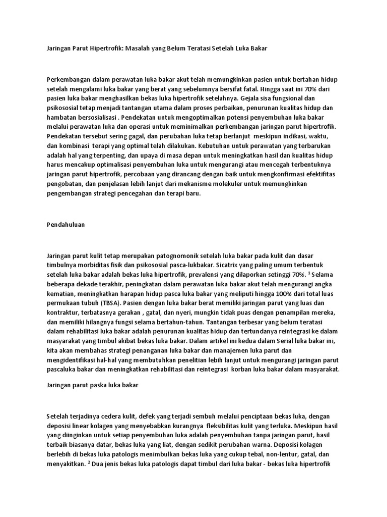 Jaringan Parut | PDF